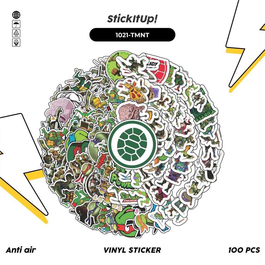 Jual COD 100 Pcs Stiker Pack Ninja Turtles/Kura Kura Ninja Lucu ...
