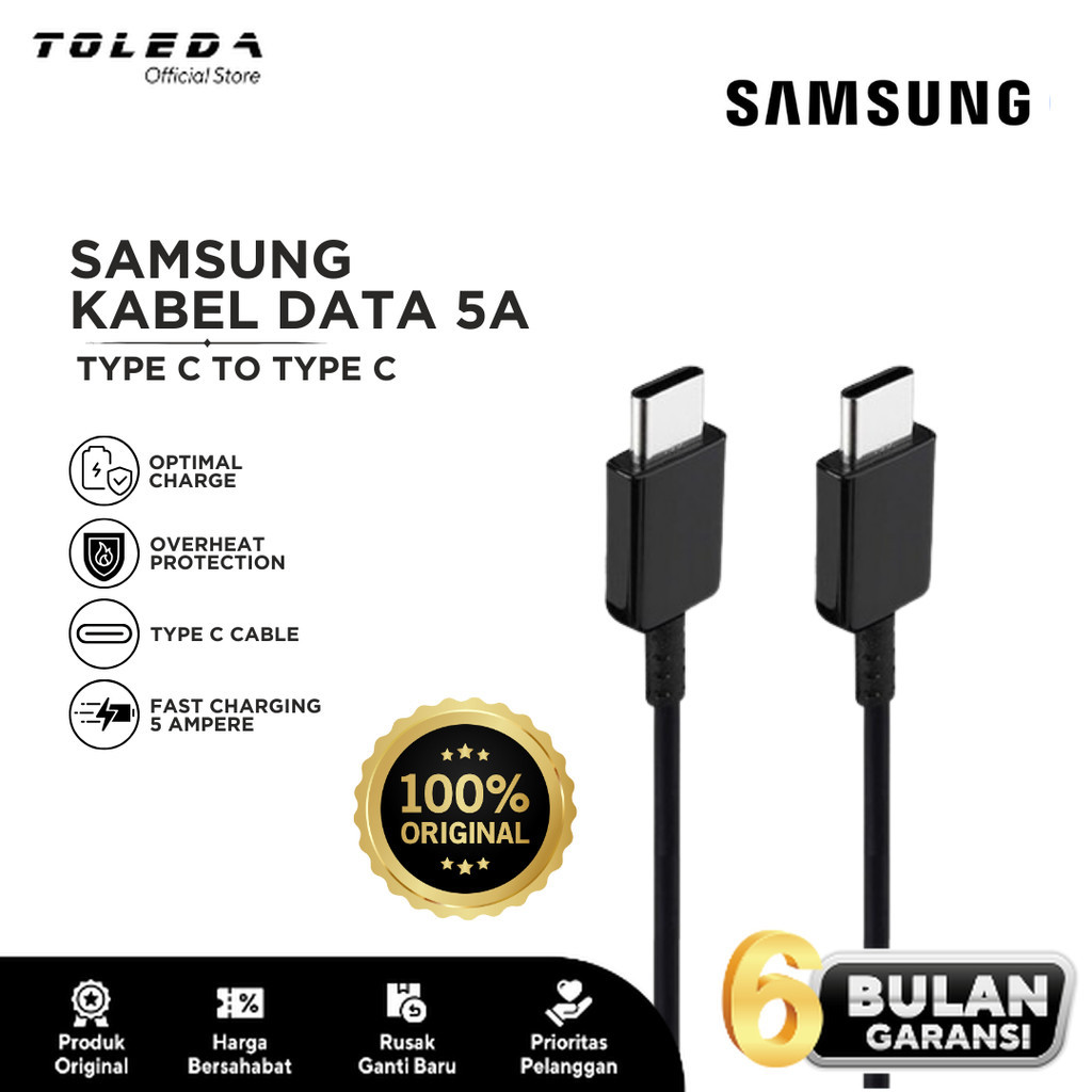 Jual Samsung Kabel Data Charging Cable USB Type C-to-C 5A New Original ...