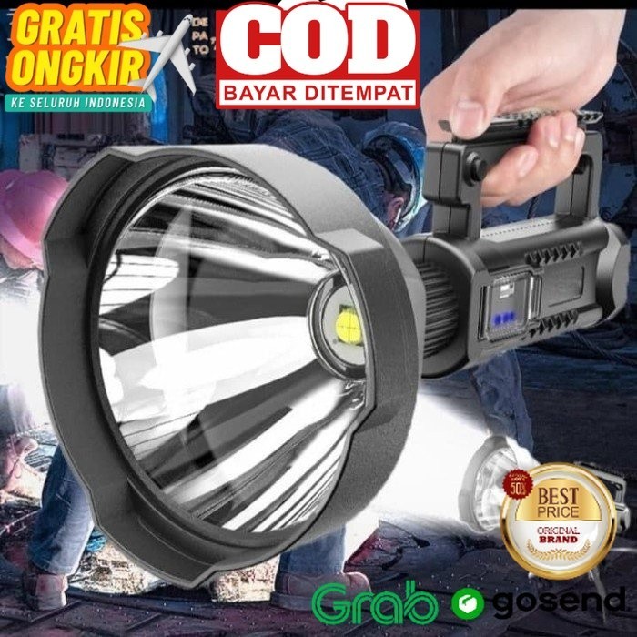 Jual Senter LED Tembak Jarak Jauh Super Terang Flashlight Cas USB Anti Air DM | Shopee Indonesia