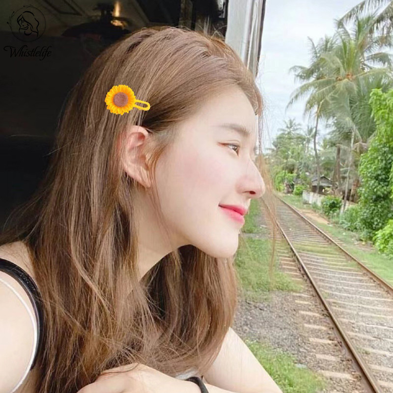 Jual COD Klip Rambut Bunga Matahari Lucu Klip Rambut Bunga Kartun Manis ...