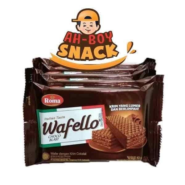 Jual WAFER ROMA WAFELLO ISI 10 PCS X 43 GRAM - ADA GRATISAN | Shopee ...
