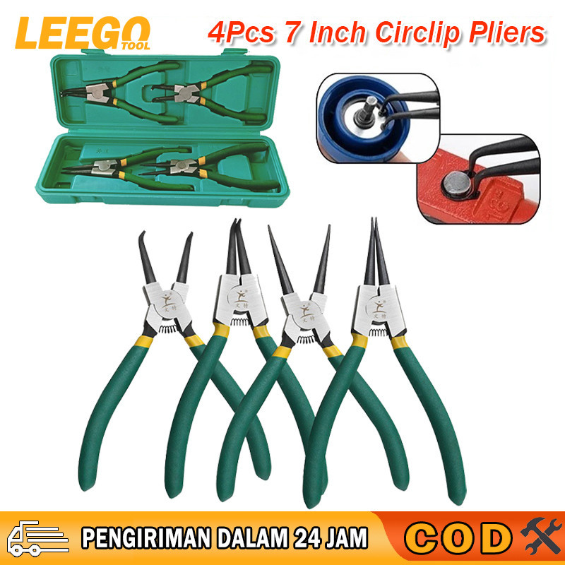 Jual 4 pcs Tang Circlip Pliers set 7 Inch Set Tang Circlip Bengkok ...