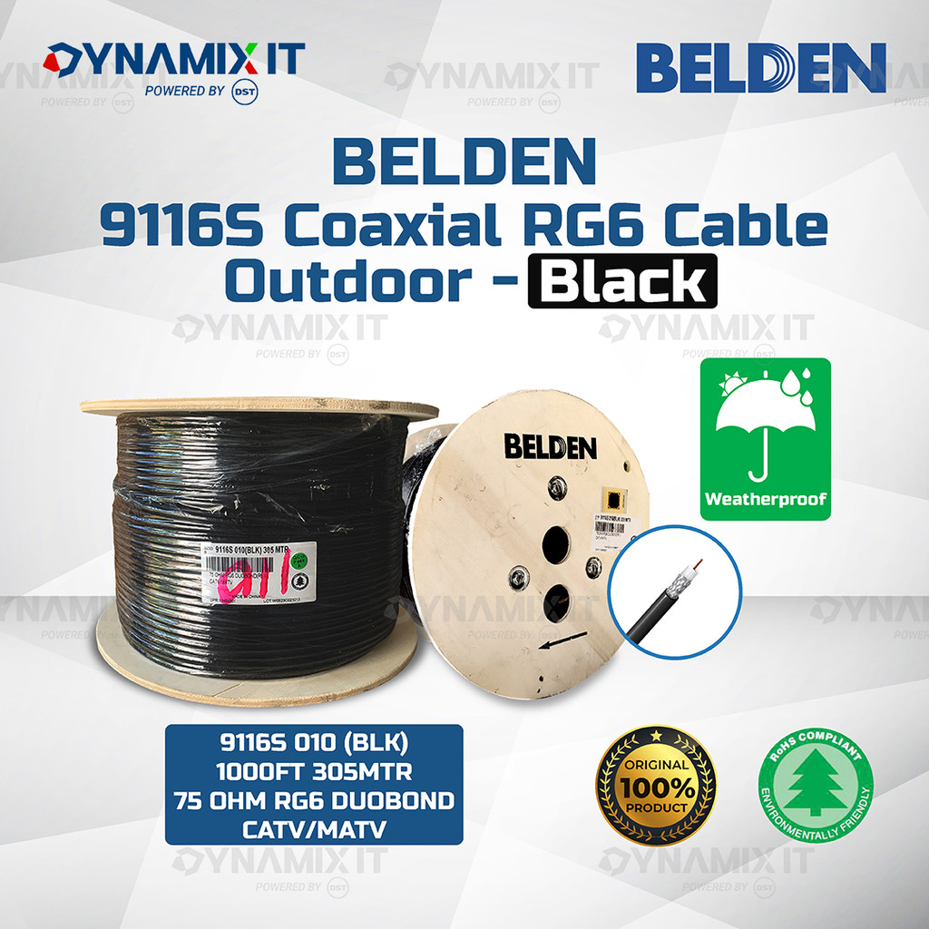Jual Eceran Kabel Coaxial Belden RG6 9116S untuk CCTV TV CATV indoor ...