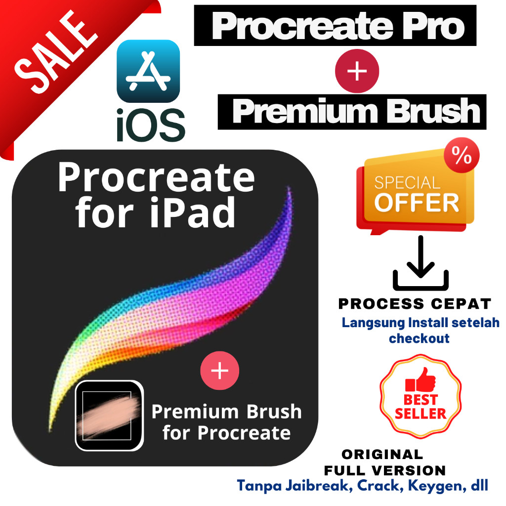 Jual Paket Procreate with Premium Brush for Procreate - Procreate iPad ...