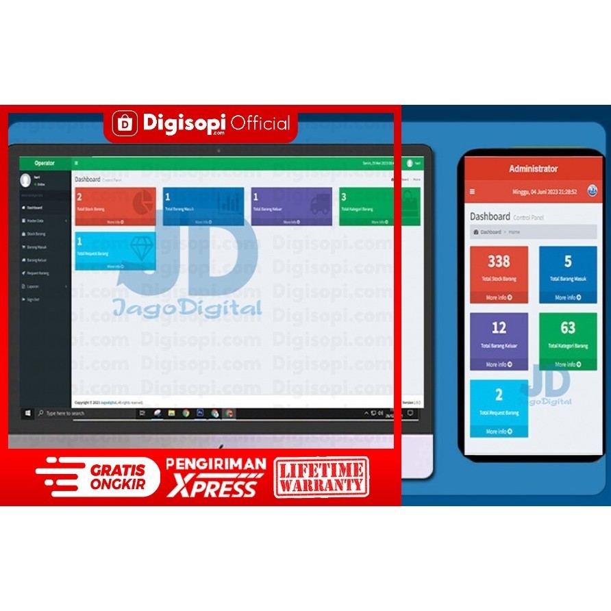 Jual Aplikasi Inventory Barang masuk dan barang keluar berbasis online ...