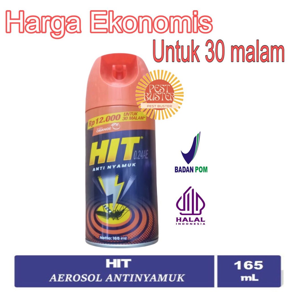 Jual HIT AEROSOL Original ORANGE 150 ML Obat Nyamuk Semprot Kemasan ...