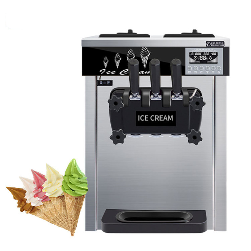 Jual 3 Flavors Frozen Yogurt Soft Serve Ice Cream Machine Automatic Ice ...