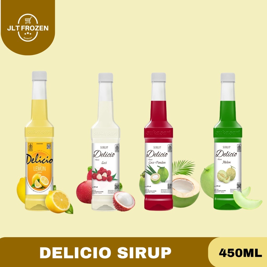 Jual Delicio Syrup / Sirup Rasa Melon / Leci / Cocopandan / Lemon ...