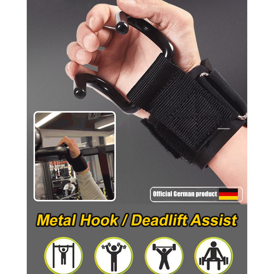Jual Men's Grip Hook Trainer Power Band Bar Grip Hook Hard Pulling ...