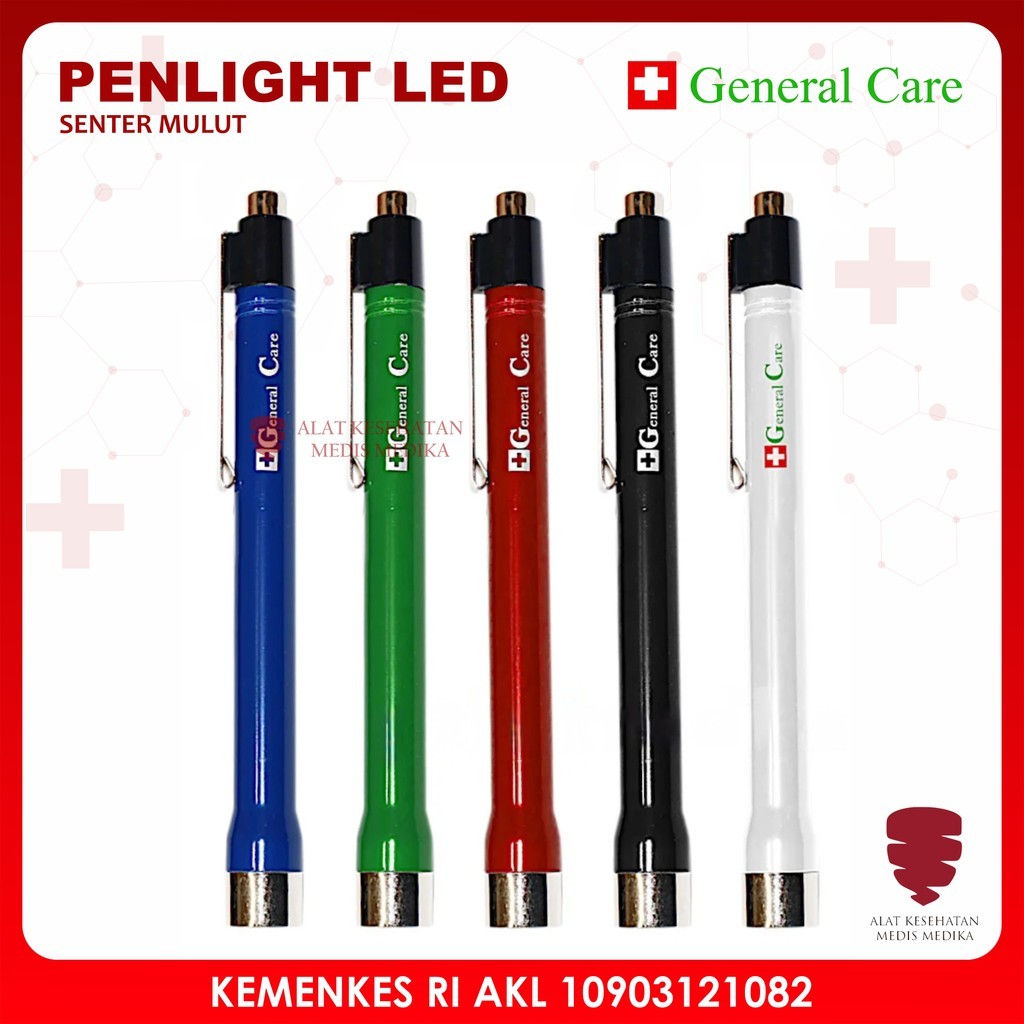 Jual Pen Light White LED General Care Senter Lampu Putih Lamp Penlight ...
