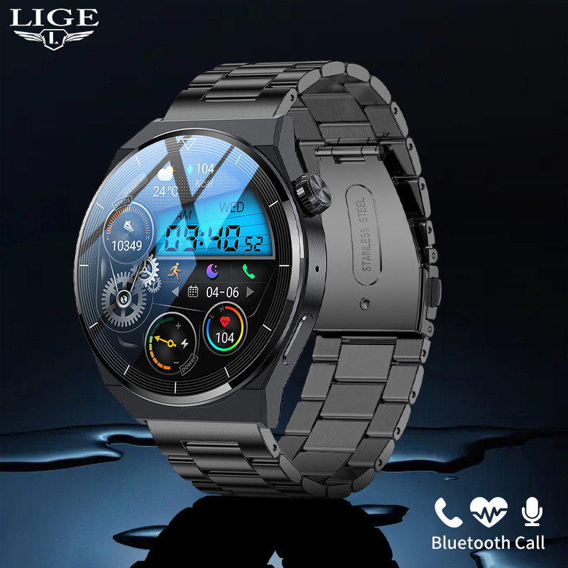 Jual LIGE jam tangan pintar pria, NFC jam tangan pintar pria tanpa ...