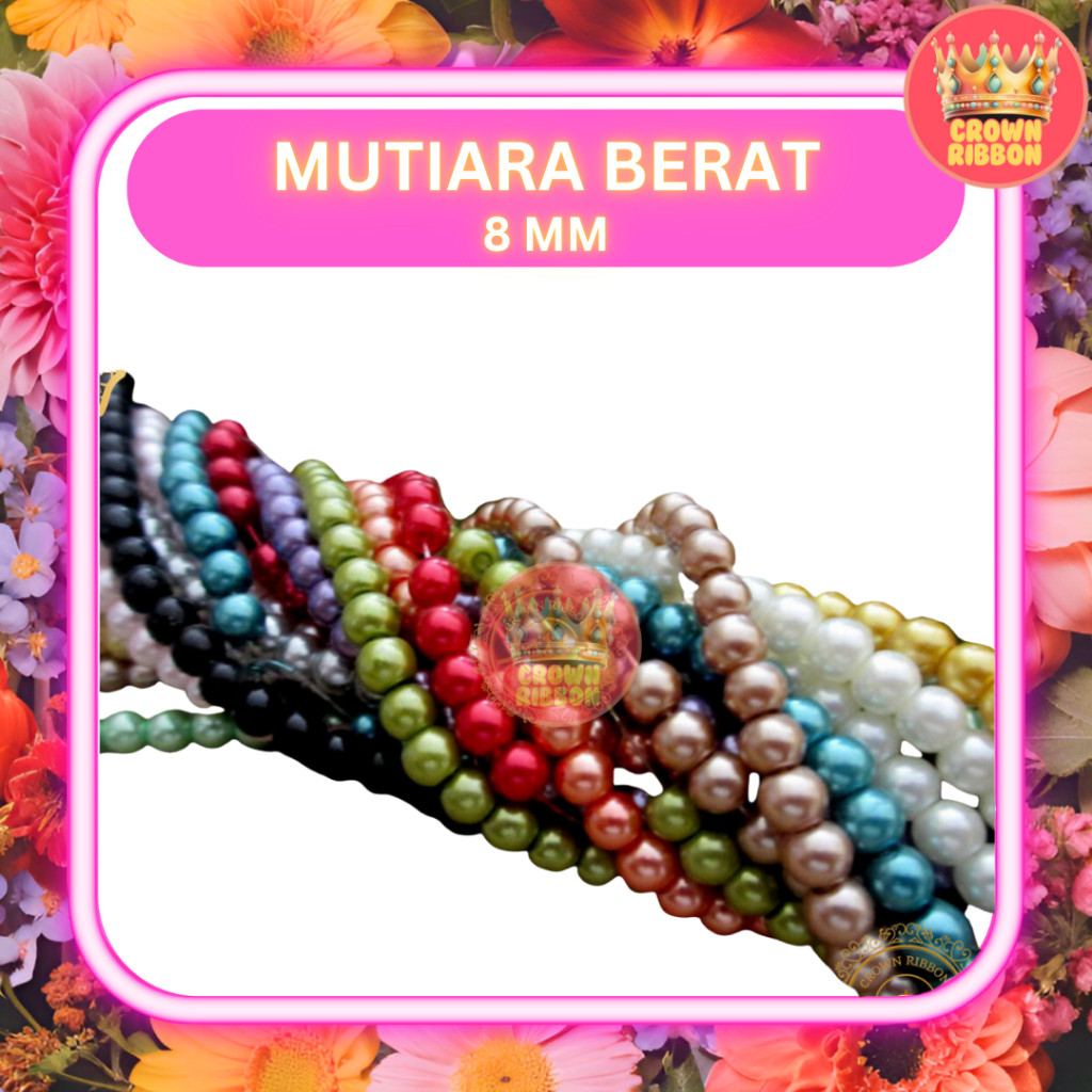 Jual (BOTOL) Mutiara Sintetis Berat 8mm / Mutsin Mutiara Kemasan Botol ...