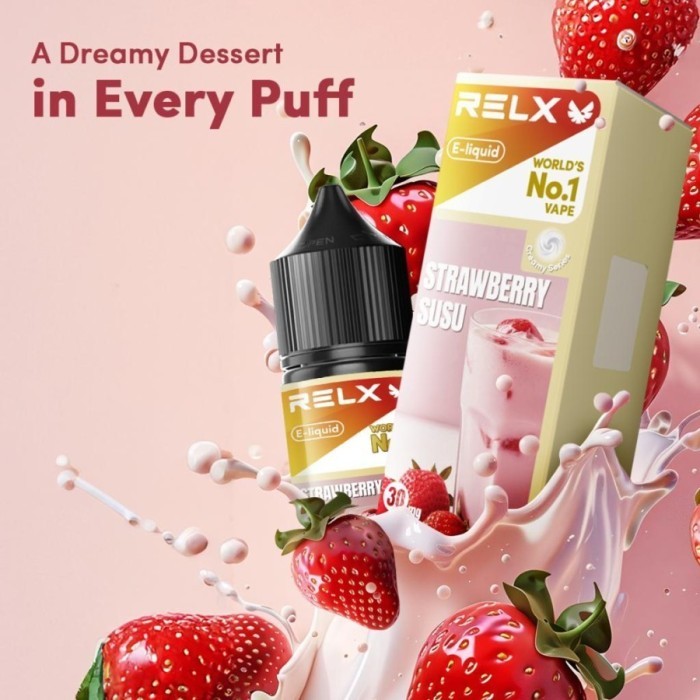 Jual RELX Strawberry Susu Salt Nic 30MG 30ML by RELX - Liquid RELX E ...