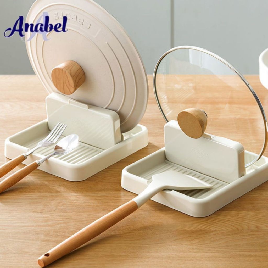 Jual Rak Tutup Panci Dengan Tempat Spatula Sendok Dapur Model Lipat ...