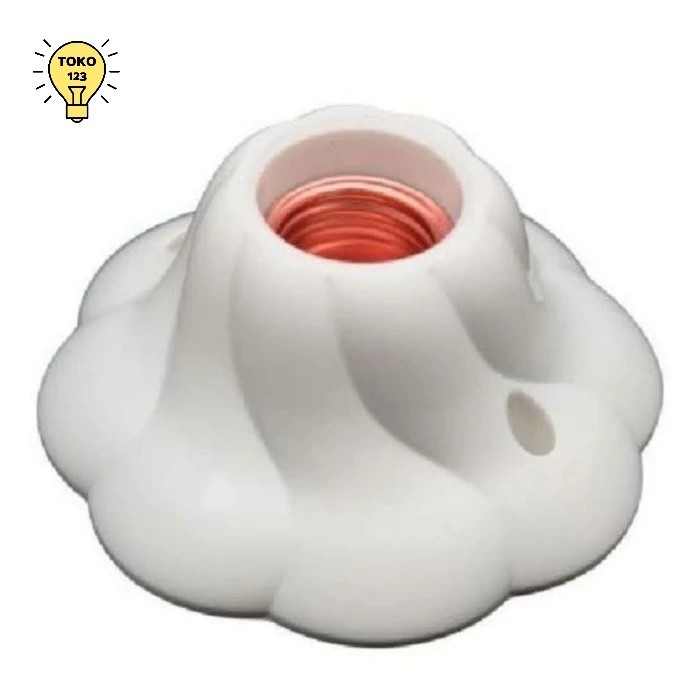 Jual VISALUX VFP2710W Fitting Lampu Plafon E27 Rose Terminal Kuningan ...