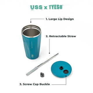 Jual USS x Tyeso Tumbler Gelas Kopi Aesthetic 600 ml Tahan Dingin 24 jam Original Resmi Anti ...