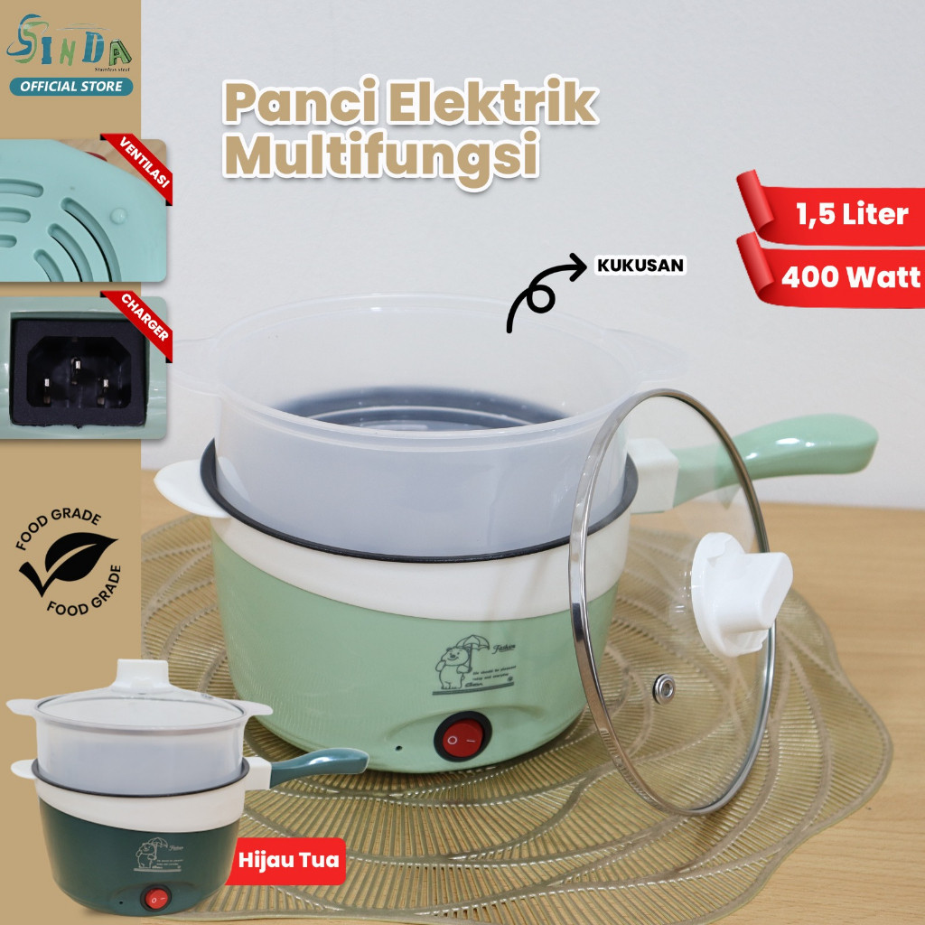 Jual Sinda Panci Listrik Elektrik Cooker Stainless Steel Teflon Cooking ...
