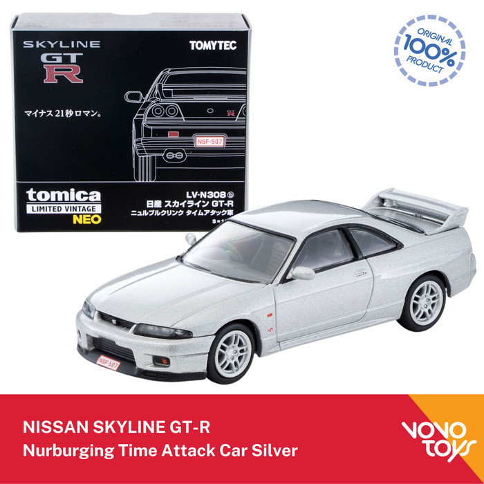 Jual Tomica Limited Vintage TLV-N308b Nissan Skyline GT-R Nurburging Time Attack Car Silver ...