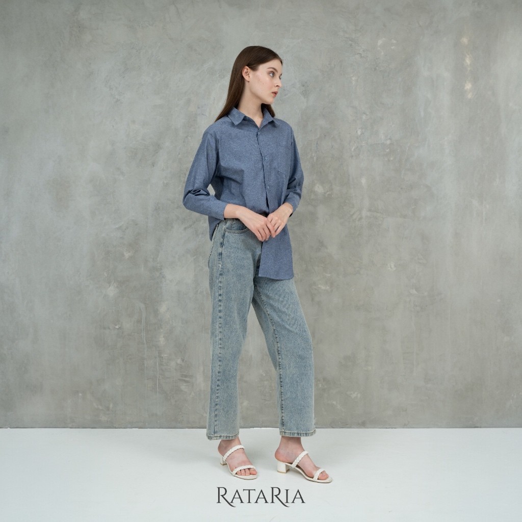 Jual Rataria - Kemeja Classic Blend - Atasan Kemeja Wanita - Pakaian ...