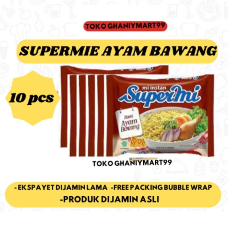Jual mie instan kuah supermie ayam bawang 10 pcs | Shopee Indonesia