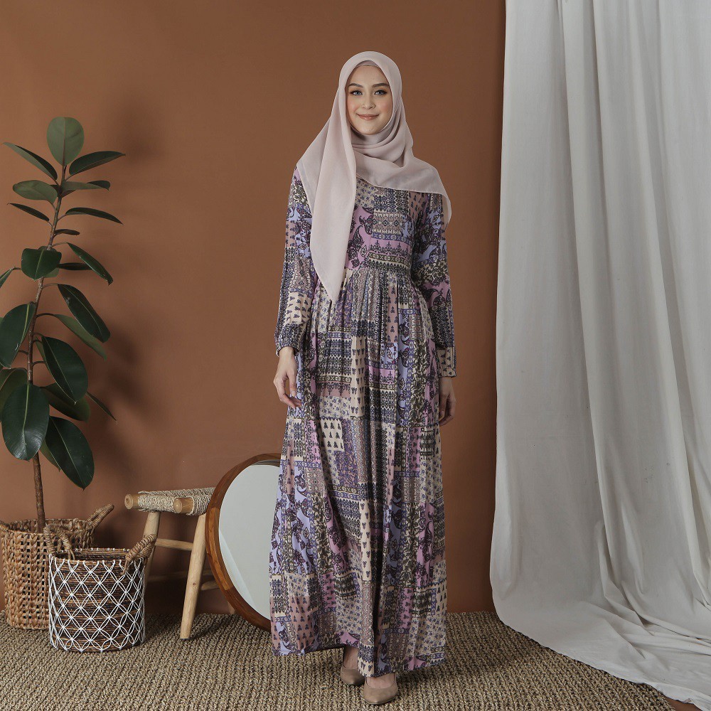 Jual Le Khari Sonia Pattern Gamis Rayon Twill Gamis Busui Size S-Xl Gamis | Shopee Indonesia