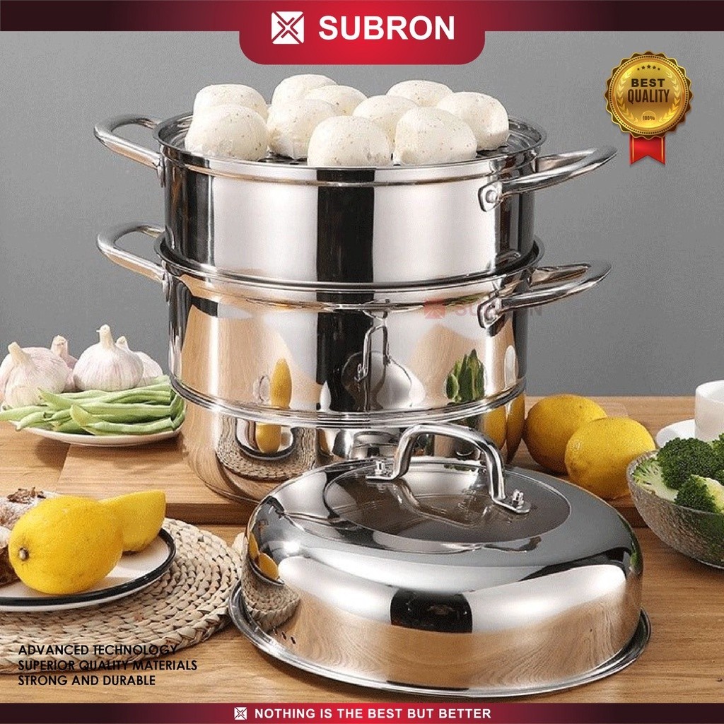 Jual Panci Kukus 3 Susun 32 & 34cm Steam Pot Steamer Siomay Dimsum ...