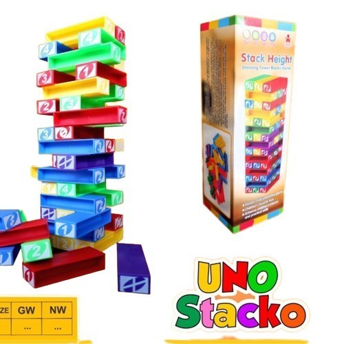 Jual Mainan Anak Susun Balok Stacko / SH 229 Stacko Height Board Game ...