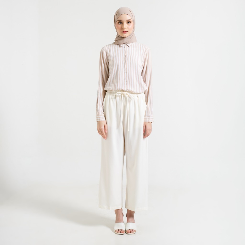 Jual Celana Kulot Katun Basic Bw - Celana Wanita Panjang Putih BW by ...