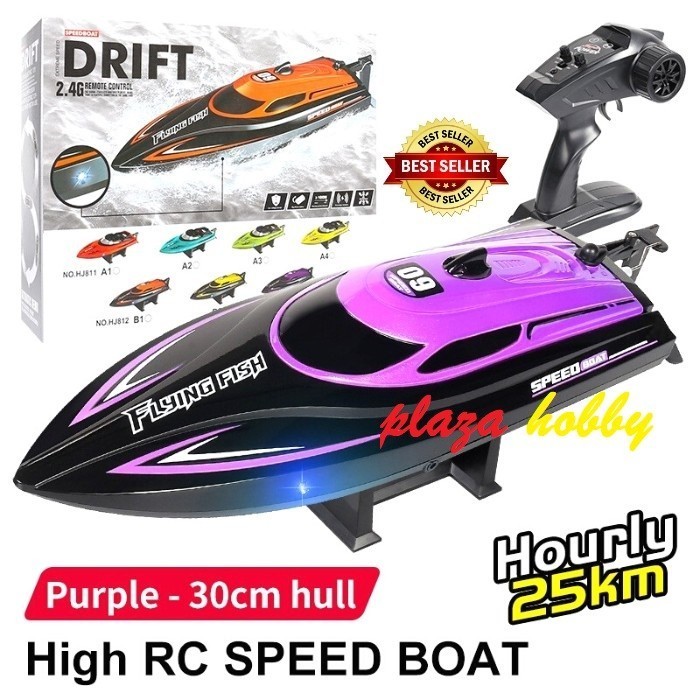 Jual rc speed boat HJ812 flying fish 2.4ghz full propo mainan kapal rc ...