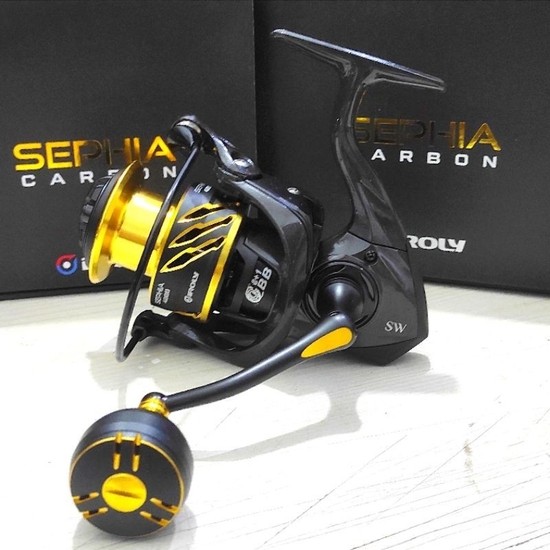 Jual reel iroly sephia sw & sephia carbon 1000-6000 power handle ( rubber seal ) | Shopee Indonesia