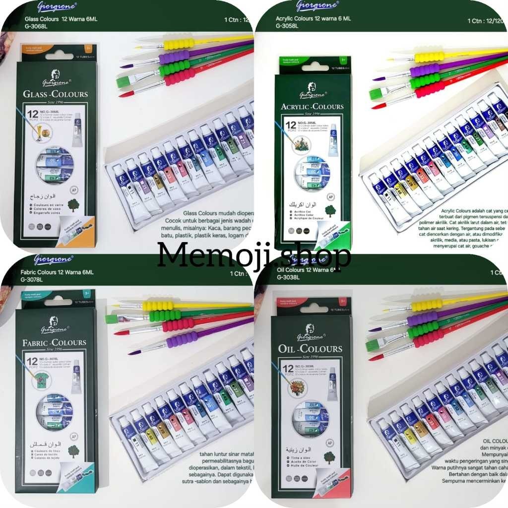 Jual Cat Minyak / Acrylic / Textil / Kaca / Water Colour GIORGIEONE 12 ...