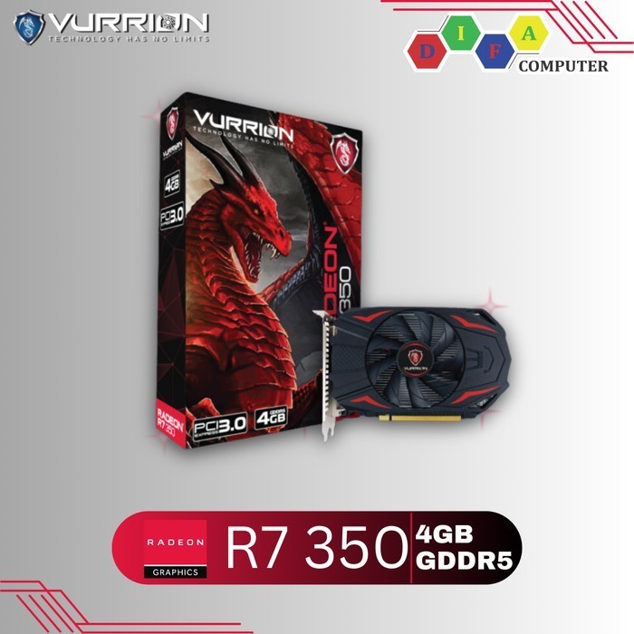Jual VGA CARD R7 350 4GB 2GB GDDR5 128bit Vurrion Original | Shopee ...