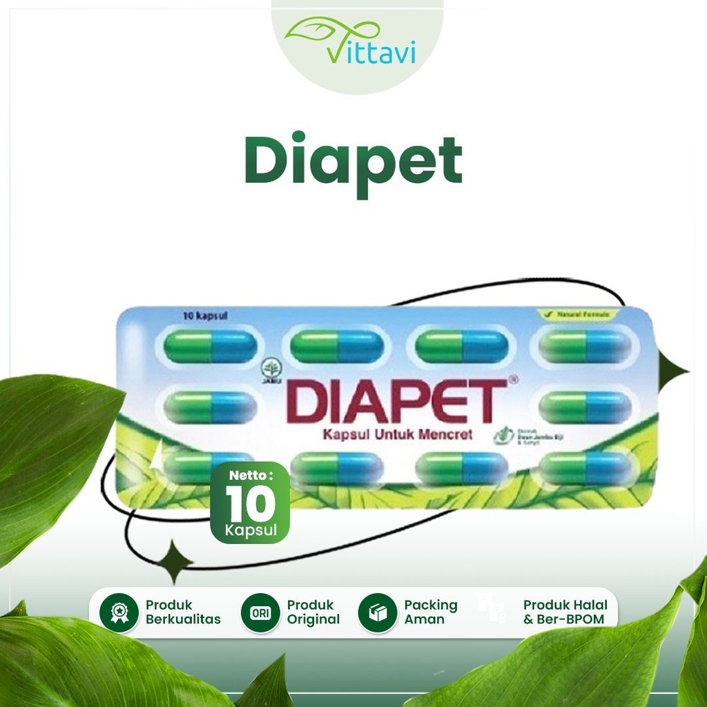 Jual Diapet 10 Kapsul - Mengurangi Frekuensi Buang Air Besar/ Mencret ...