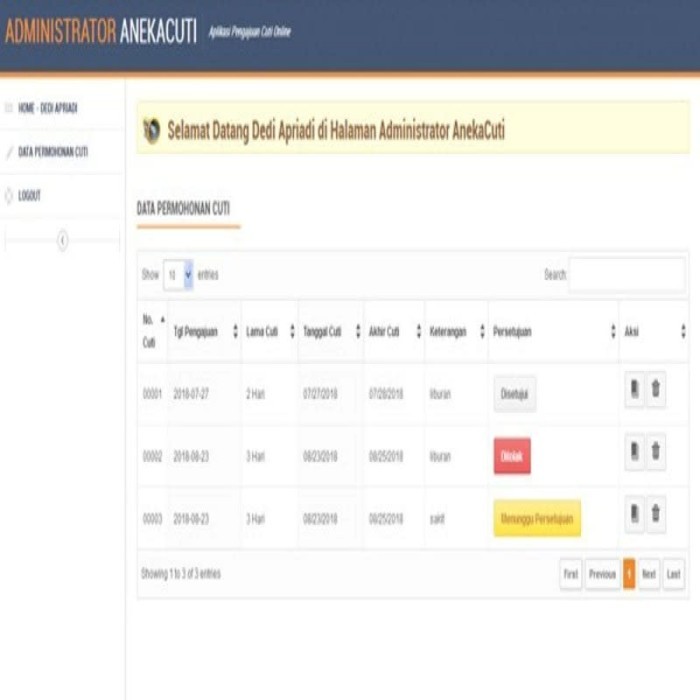Jual Aplikasi web Cuti Pegawai Berbasis Web Menggunakan Php dan Mysql | Shopee Indonesia