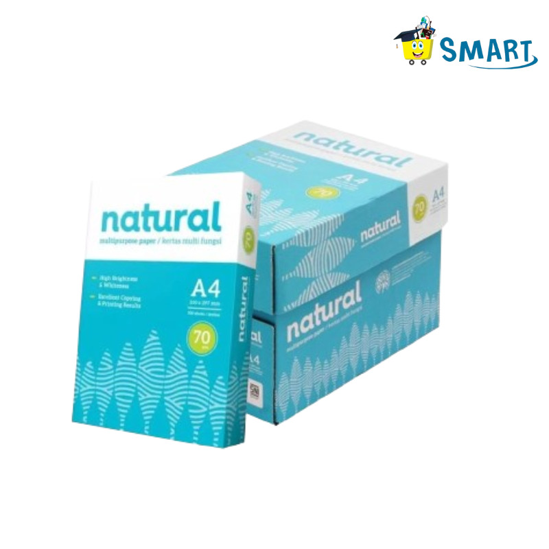 Jual KERTAS HVS NATURAL A4 70 GSM 1 DUS = 5 RIM | Shopee Indonesia
