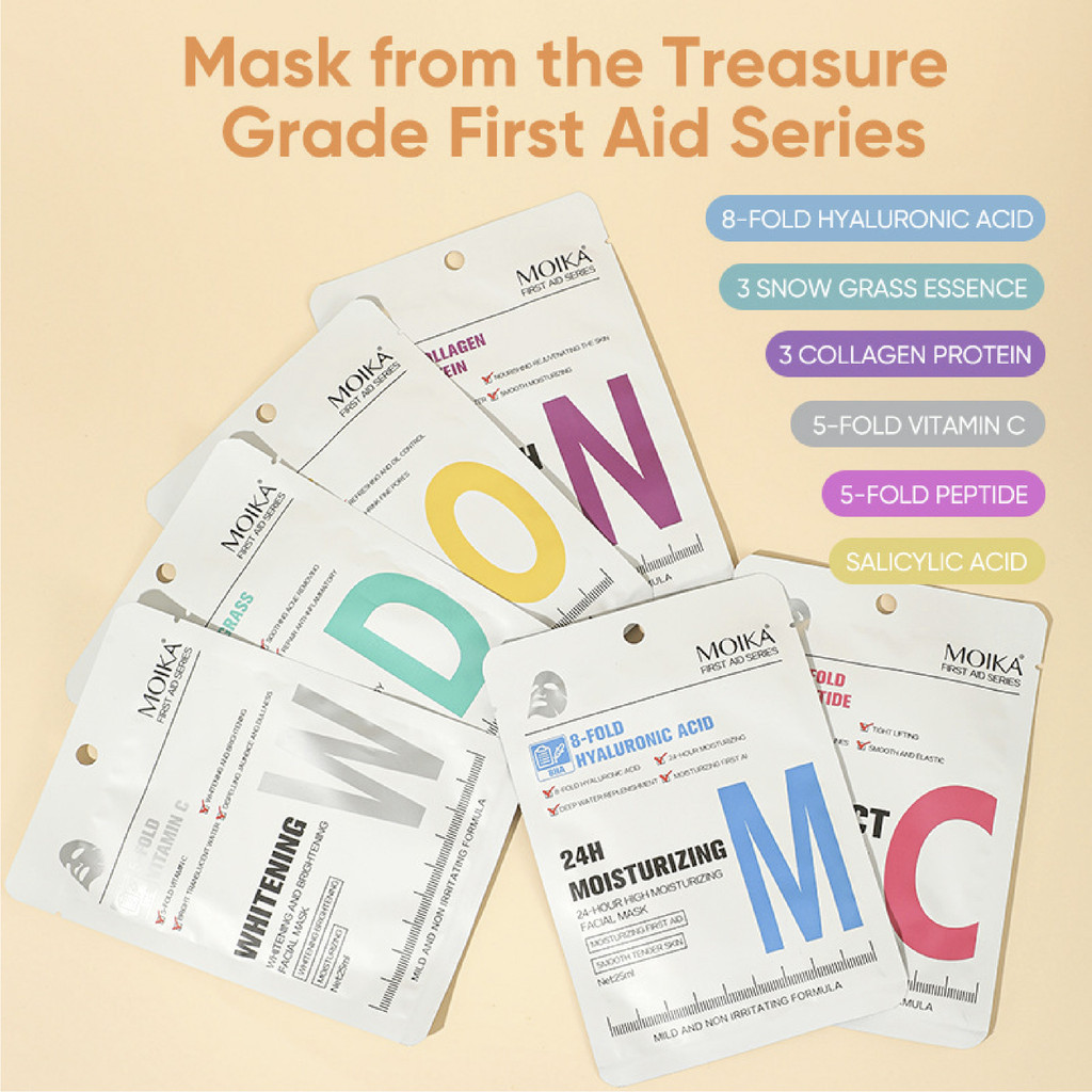 Jual MOIKA First Aid Series Facial Mask Skin Care Mask Masker Muka ...