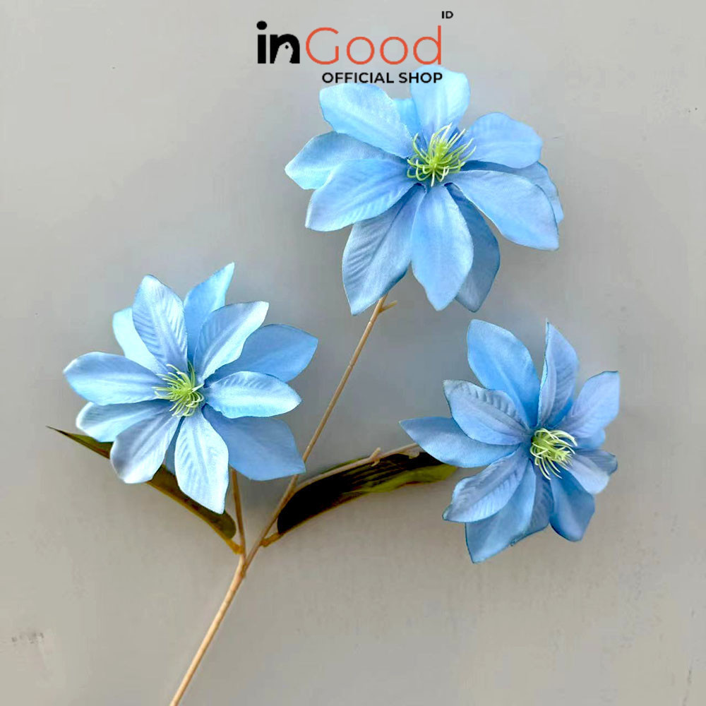 Jual IN GOOD - C03 ZUAN 60cm Artificial Bunga Mawar 3 Cabang 3 Kuntum ...