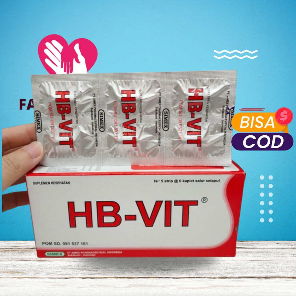 Jual HB Vit Strip Isi 6 Tablet Obat Vitamin Original Simex -famylicare ...
