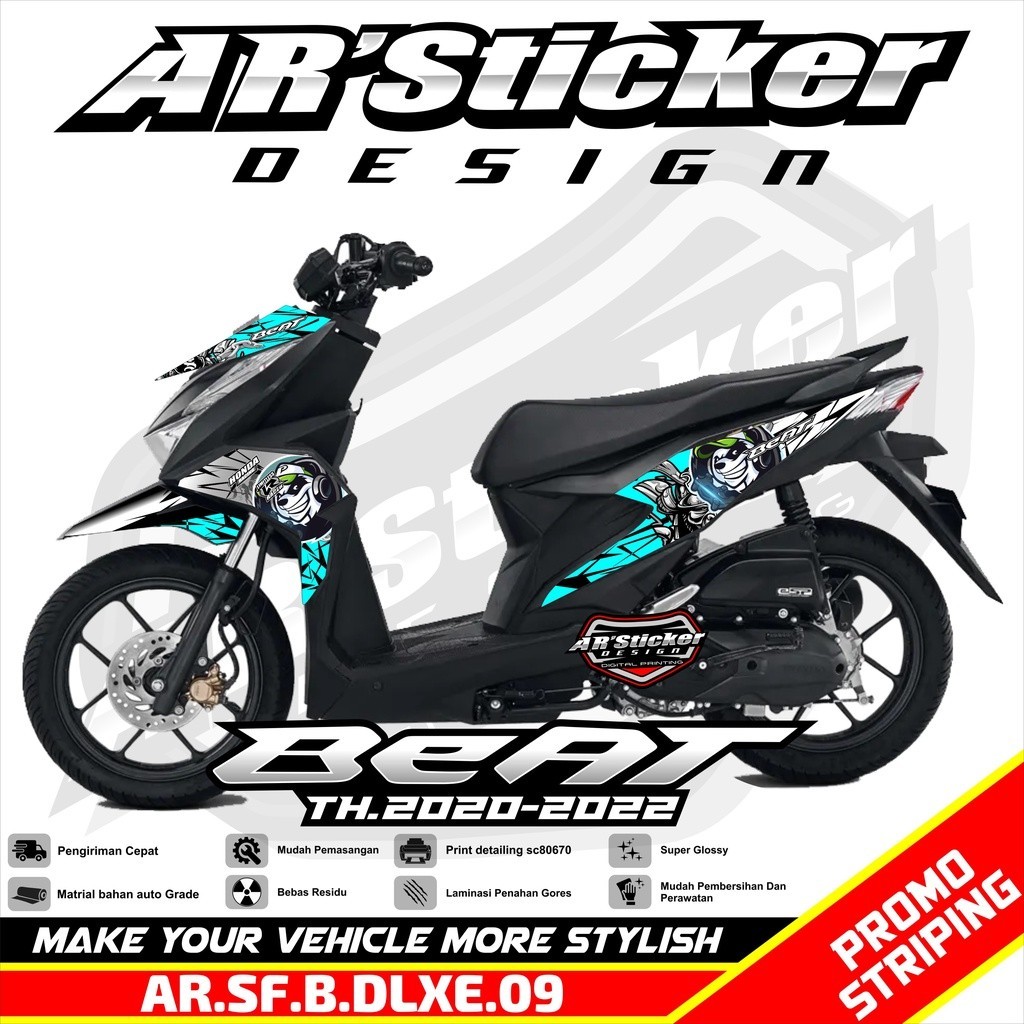 Jual Sticker Striping beat 2020-2022 - Stiker Motor Honda Beat Deluxe ...