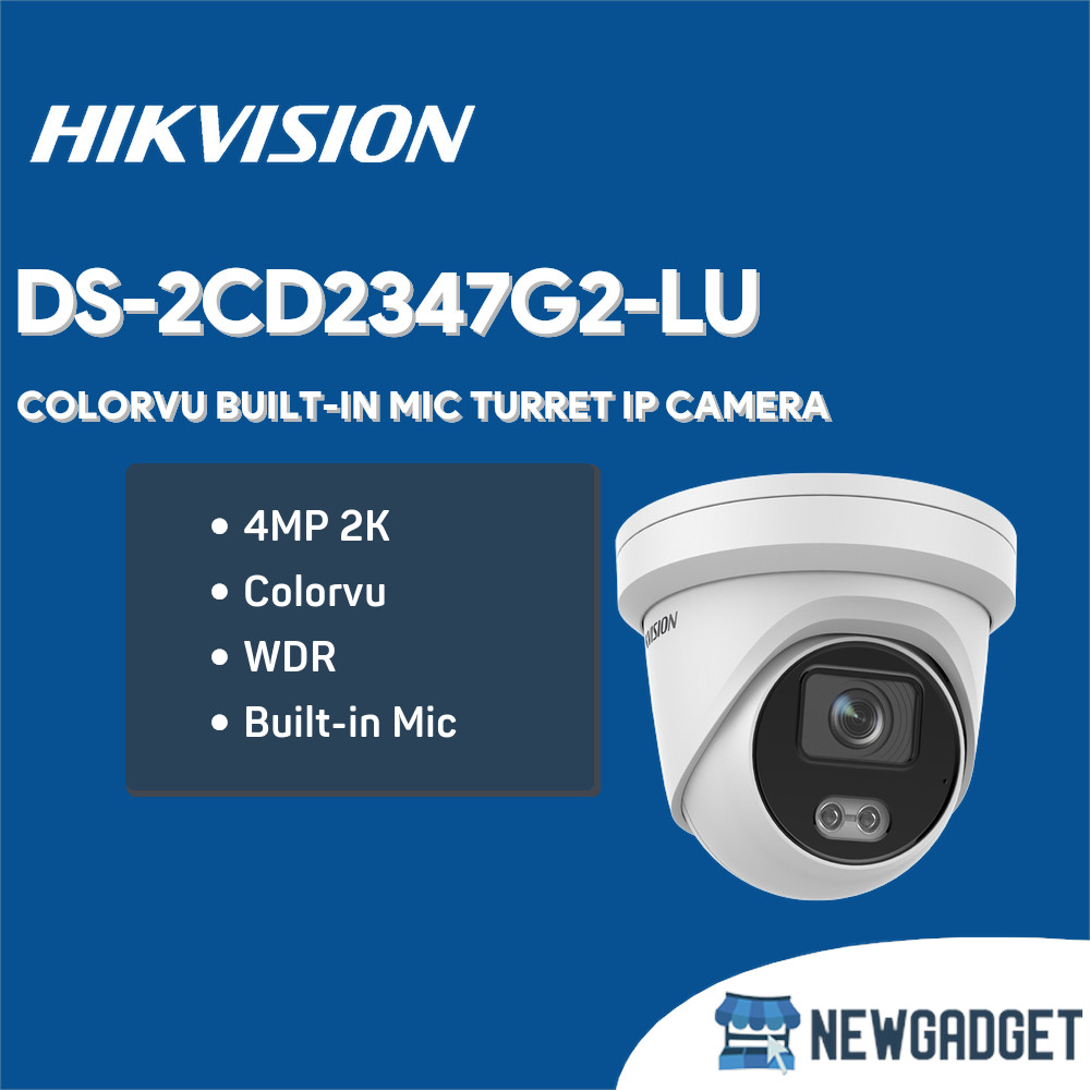 Jual HIKVISION DS-2CD2347G2-LU 4MP COLORVU BUILT-IN MIC TURRET IP CAMERA | Shopee Indonesia