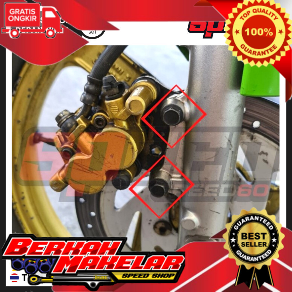 Jual Baut Bottom Depan Ninja R RR Stainless Custom Bubut Handmade (2 Baut) | Shopee Indonesia