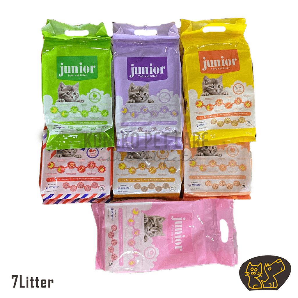 Jual Junior Tofu Cat Litter 7 Litter Pasir Kucing Tofu gumpal | Shopee ...