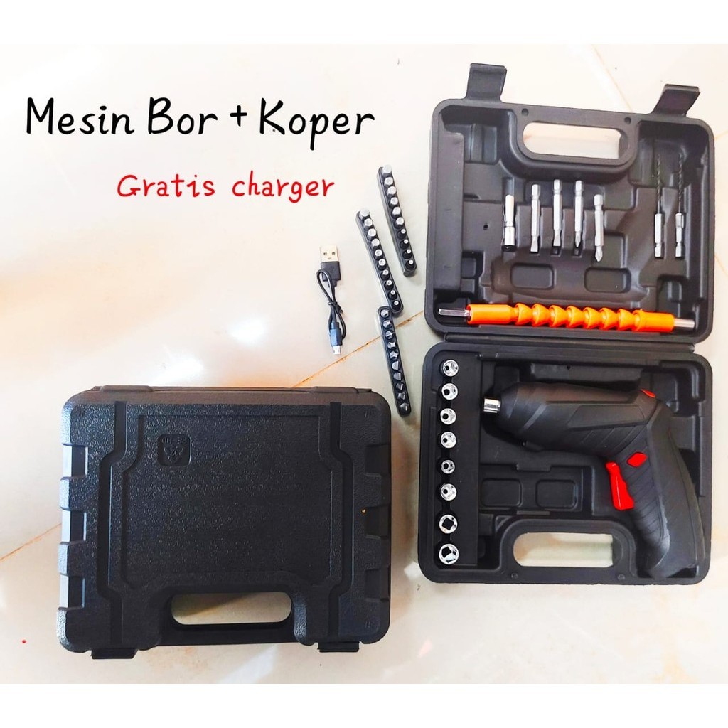 Jual Mesin Bor Obeng Portable dengan Koper/Mesin Bor Kunci Electric ...