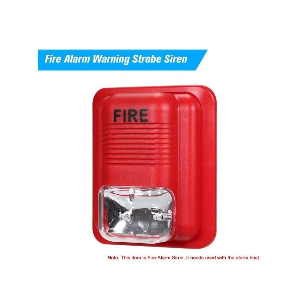 Jual DC24V Fire Alarm Warning Strobe Siren Security System Suitable To Be Used ln Office Shop ...