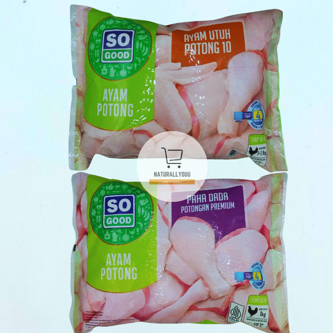 Jual So Good Ayam Utuh Potong 10 / Paha Dada 1kg | Shopee Indonesia
