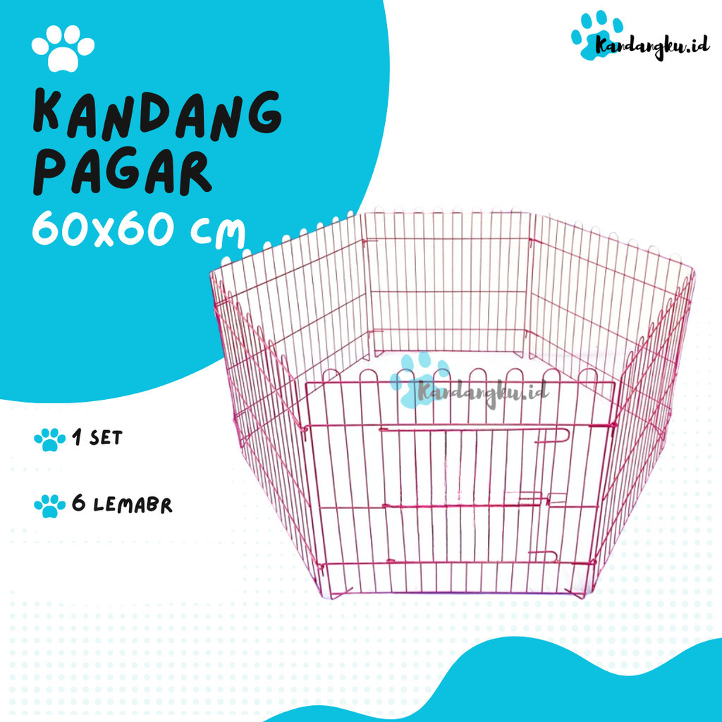 Jual KANDANG PAGAR KUCING ANJING KELINCI BESI LIPAT TEBAL UKURAN 60 X ...