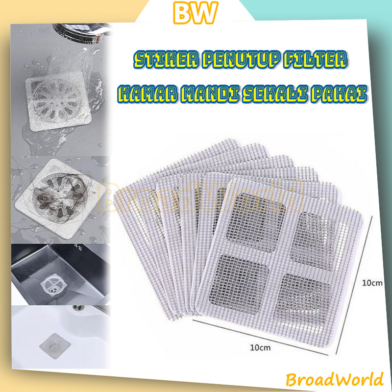 Jual 10pcs Stiker Saringan Rambut Hair Catcher Disposable /Shower Drain ...