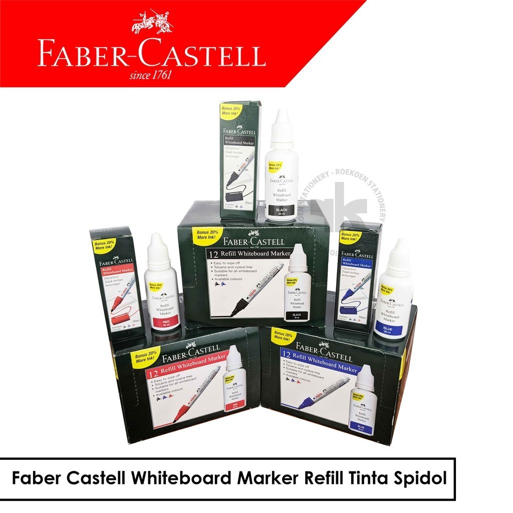 Jual Faber Castell Whiteboard Marker Refill Tinta Spidol | Shopee Indonesia