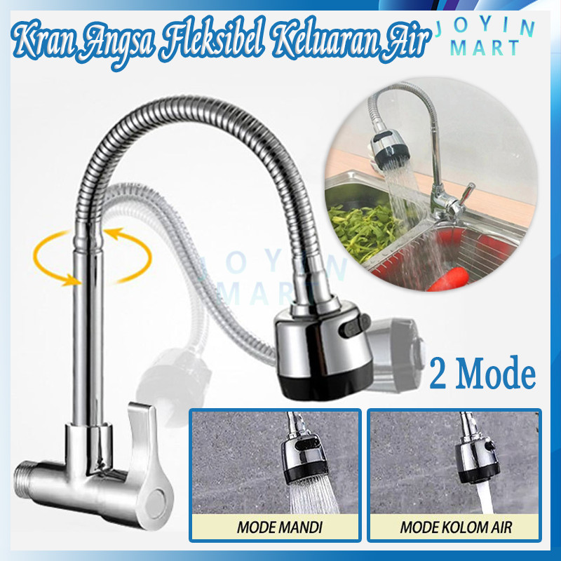 Jual Kran Sink Flexible 2 Mode/ Kran Sink Dapur/Dinding Kran Angsa ...