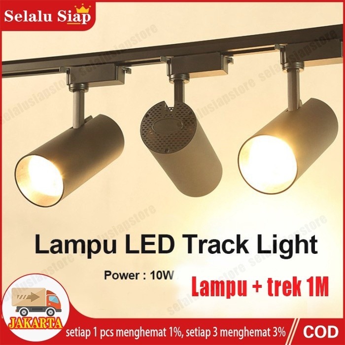 Jual (Lampu + trek 1M) Dunia Lampu LAMPU SOROT TRACK LIGHT LAMPU RELL ...